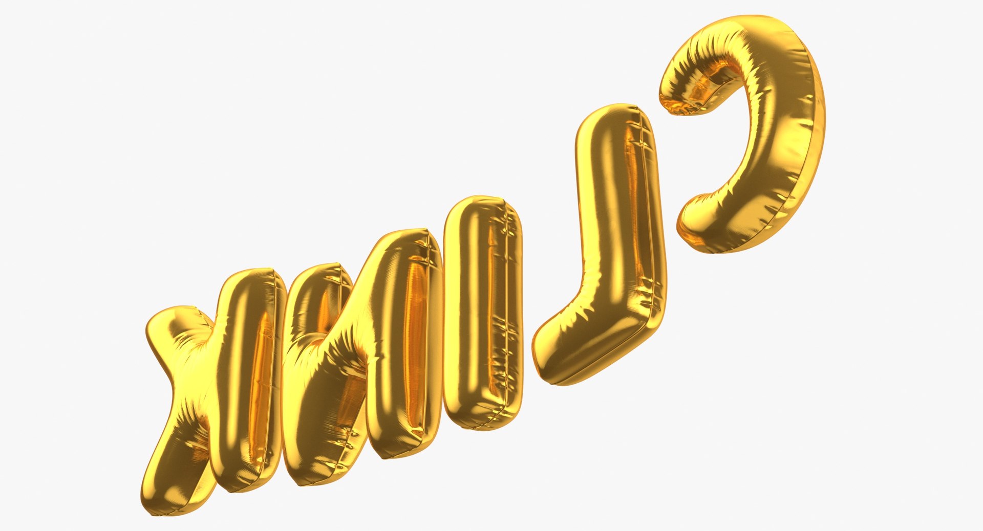 3D Foil Baloon Words CLINK Gold model - TurboSquid 1747536