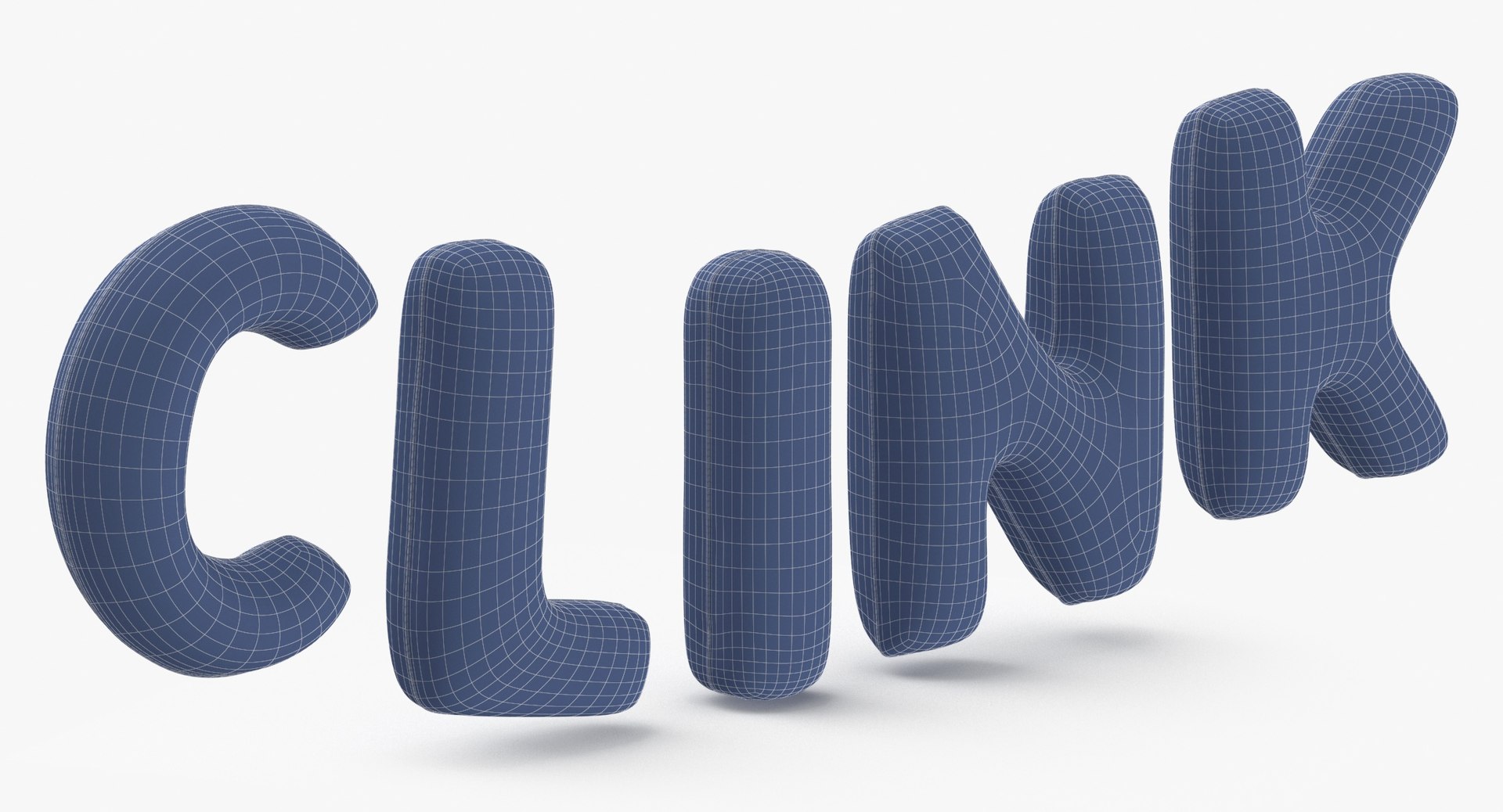 3D Foil Baloon Words CLINK Gold model - TurboSquid 1747536