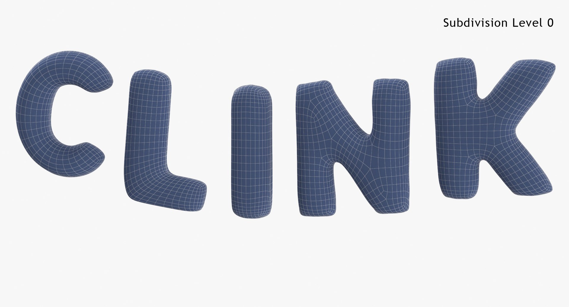 3D Foil Baloon Words CLINK Gold model - TurboSquid 1747536