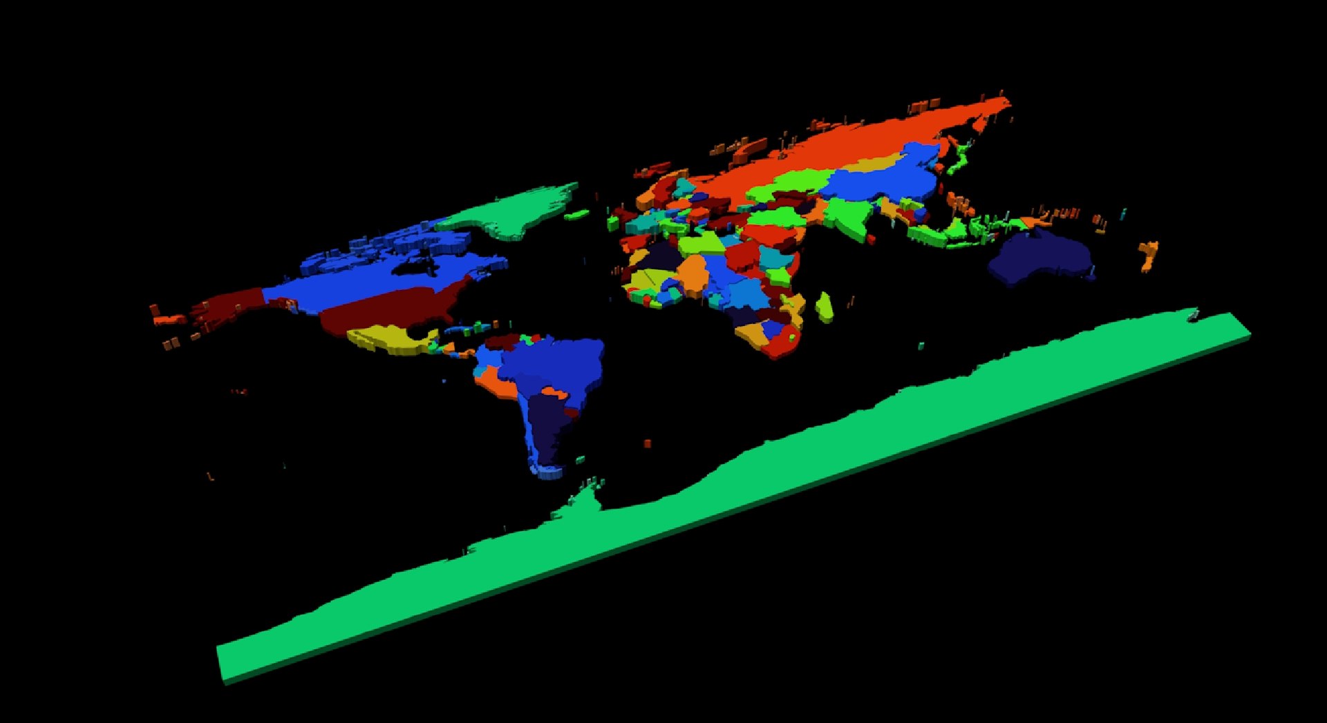 3D Countries 3D Offset Map - TurboSquid 2347335