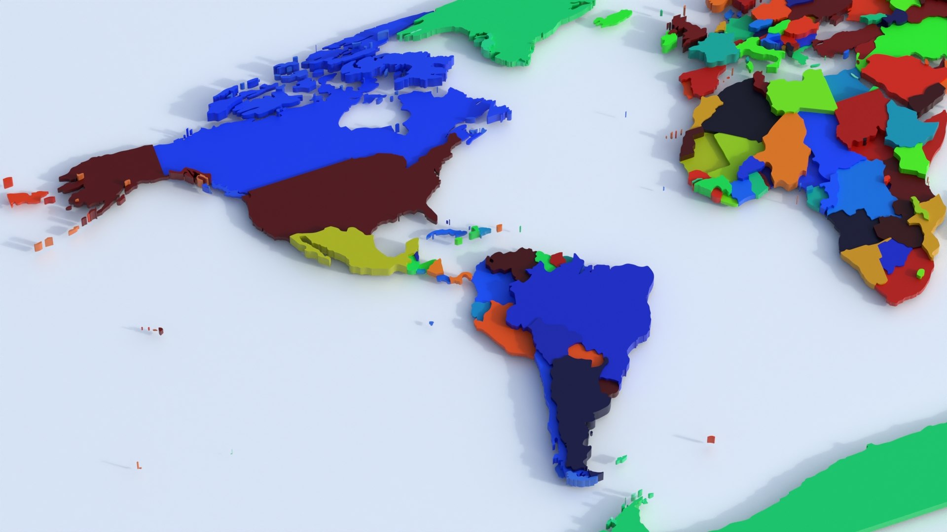 3D Countries 3D Offset Map - TurboSquid 2347335
