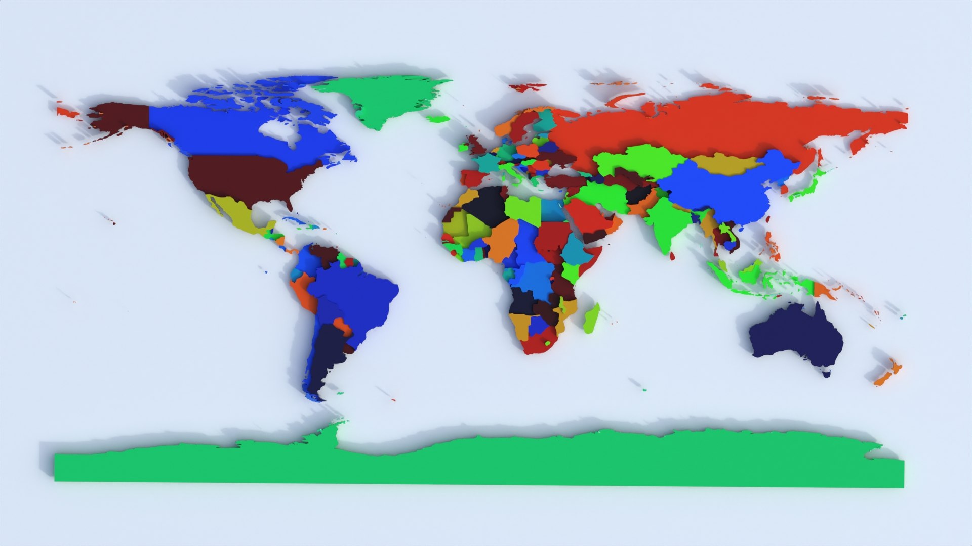 3D Countries 3D Offset Map - TurboSquid 2347335