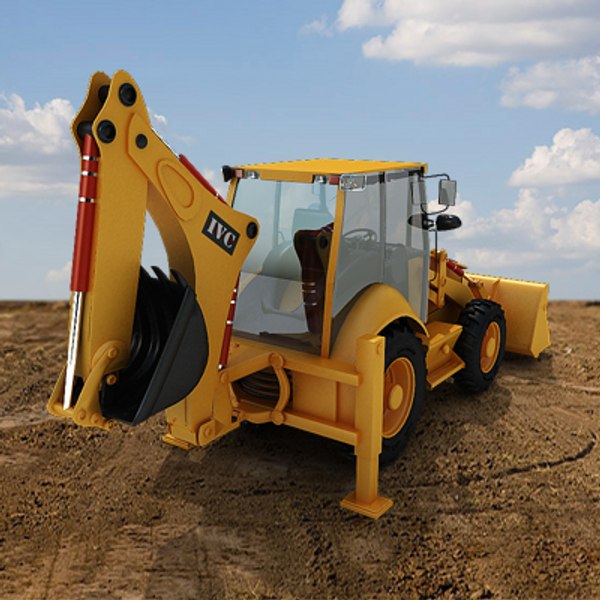 maya backhoe loader industrial vehicles