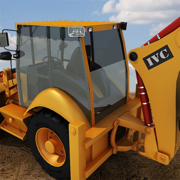 maya backhoe loader industrial vehicles
