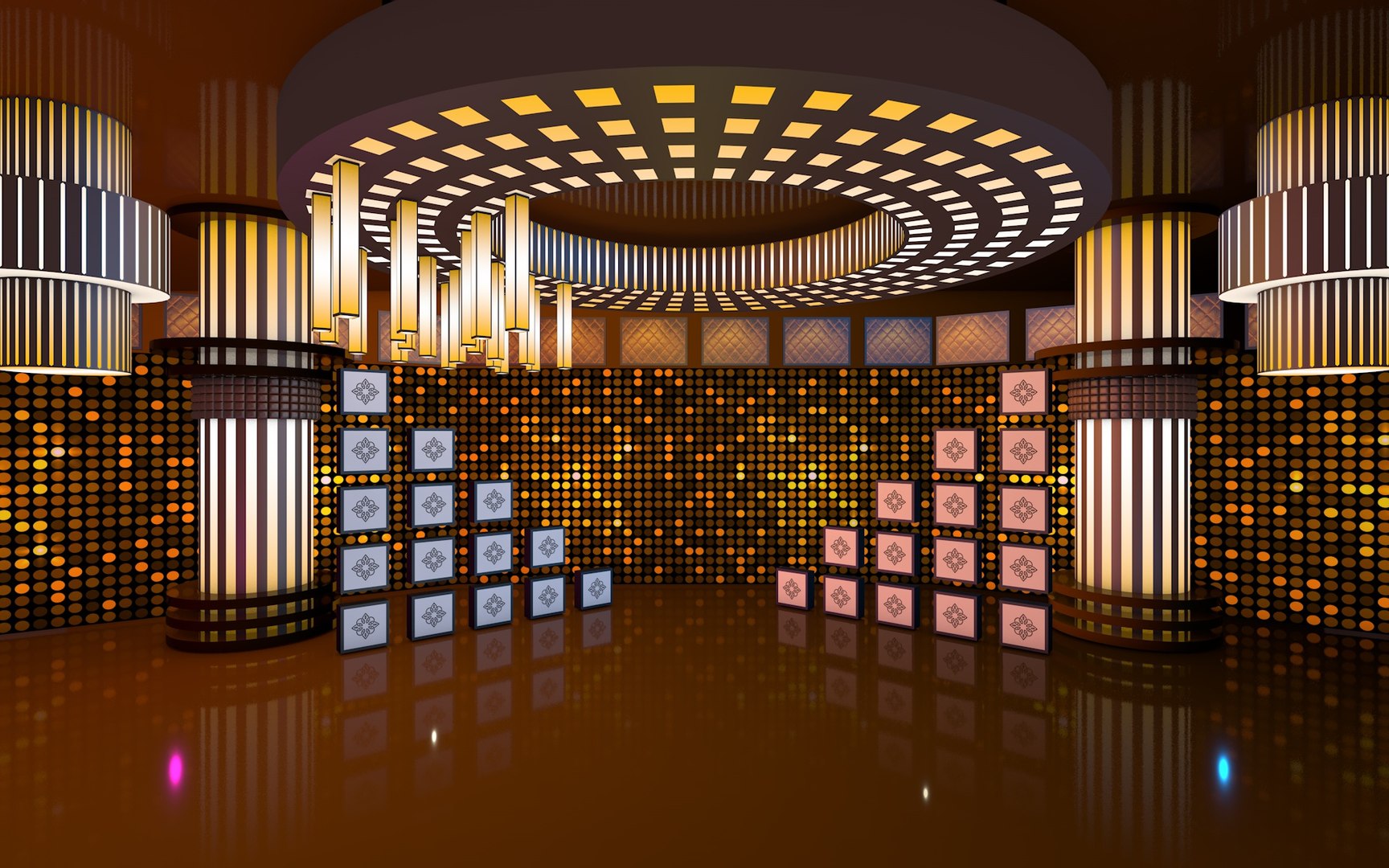 Golden Virtual Set 3D Model - TurboSquid 1659524