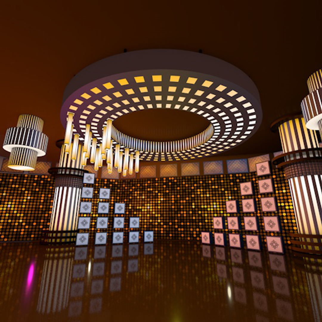 Golden Virtual Set 3D Model - TurboSquid 1659524