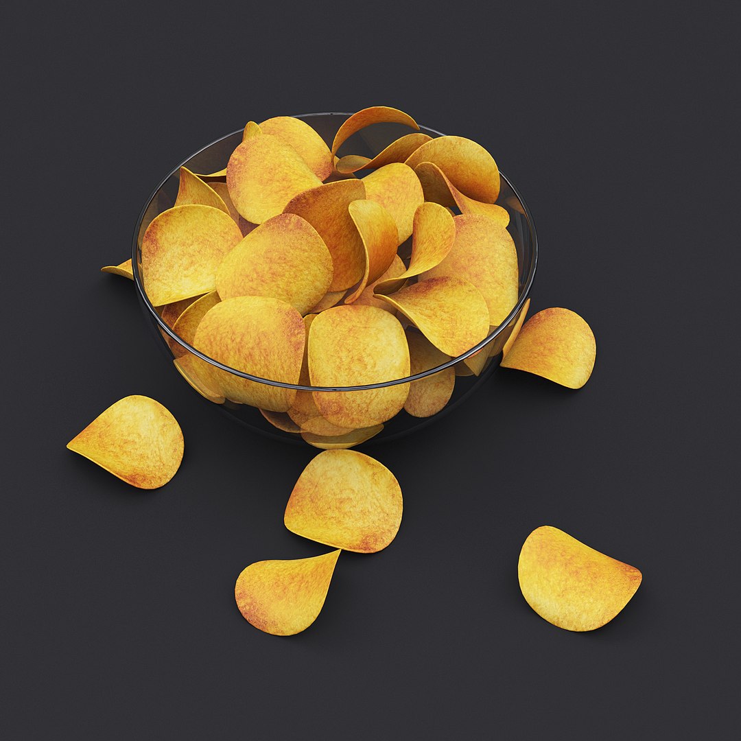 3D Potato Chips - TurboSquid 2110585