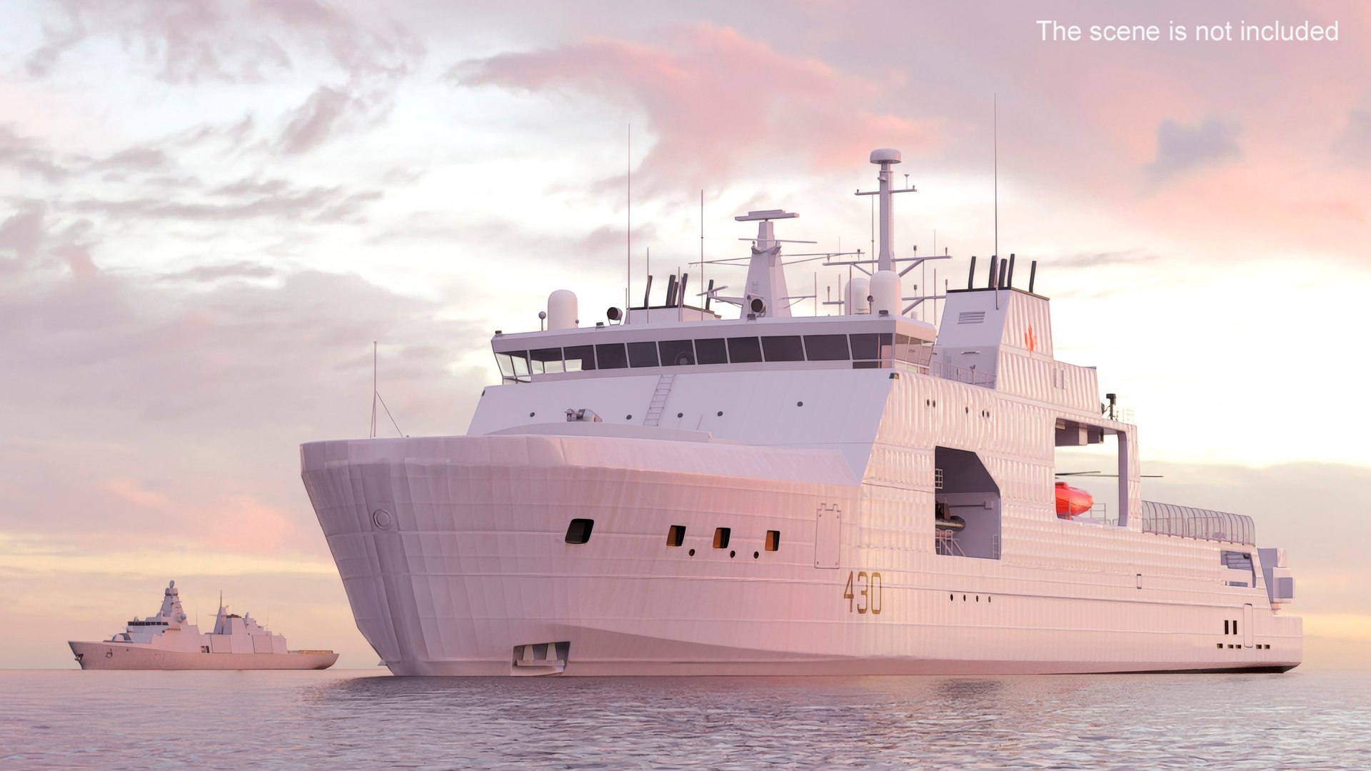 Harry DeWolf-Class Offshore Patrol Vessel With Sikorsky Helicopter 3D Model - TurboSquid 2278943