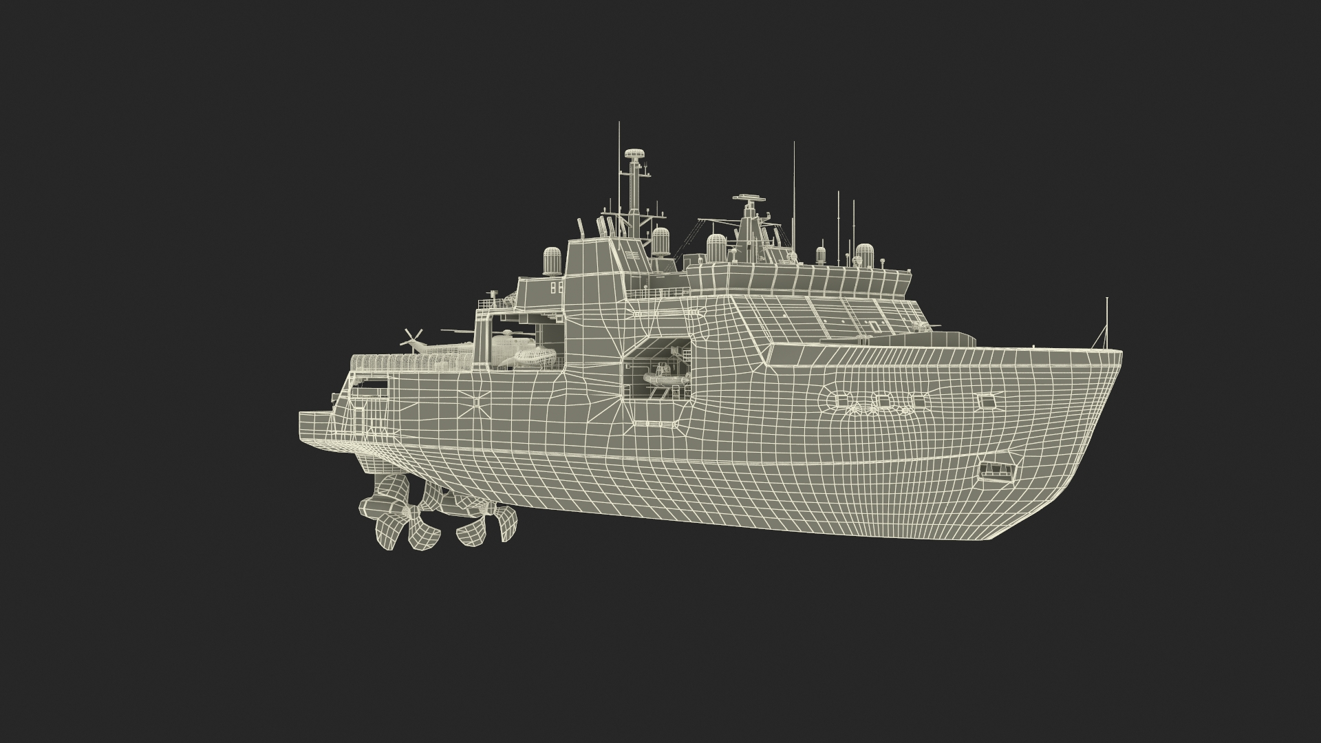 Harry DeWolf-Class Offshore Patrol Vessel With Sikorsky Helicopter 3D ...