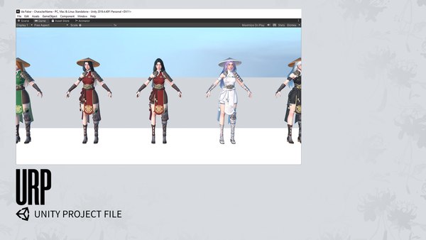 サムライガールトモエ - Game Readyローポリ3Dモデル3Dモデル - TurboSquid 2121071