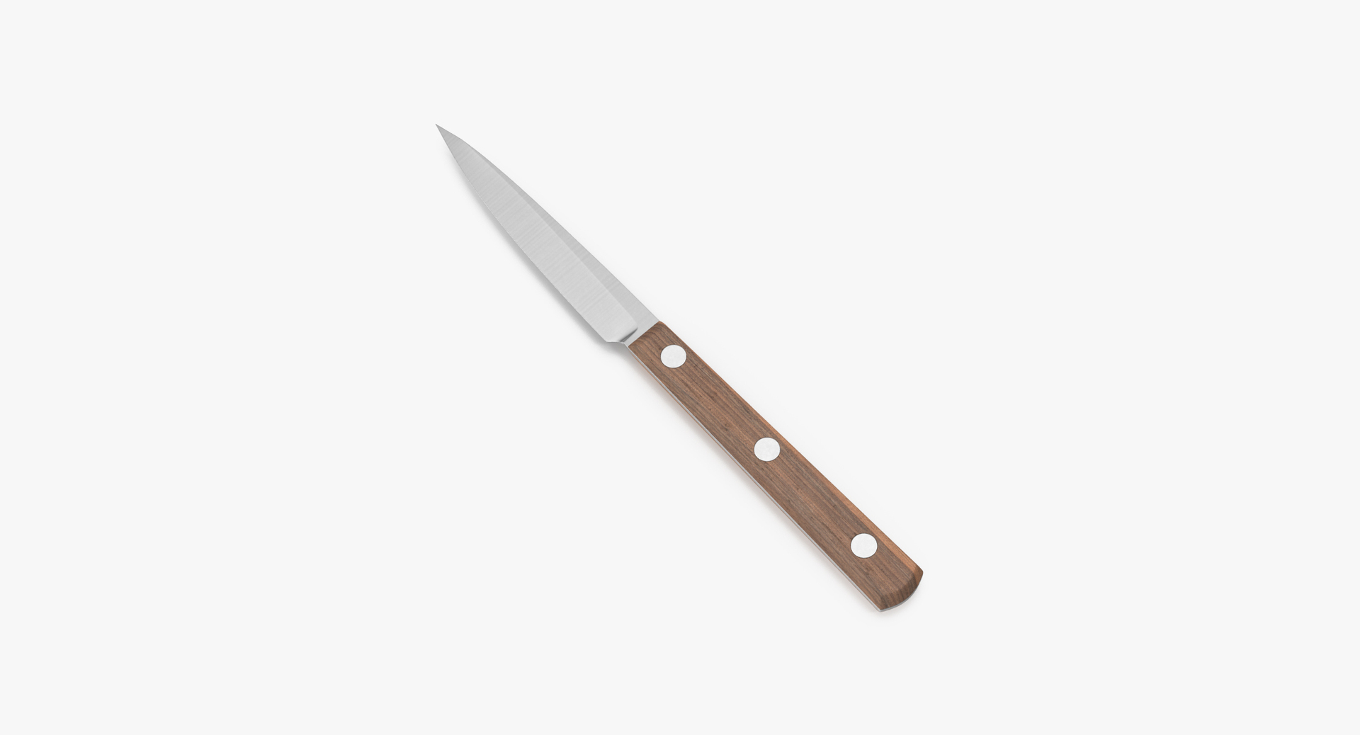 wooden handled kitchen knife 3d c4d