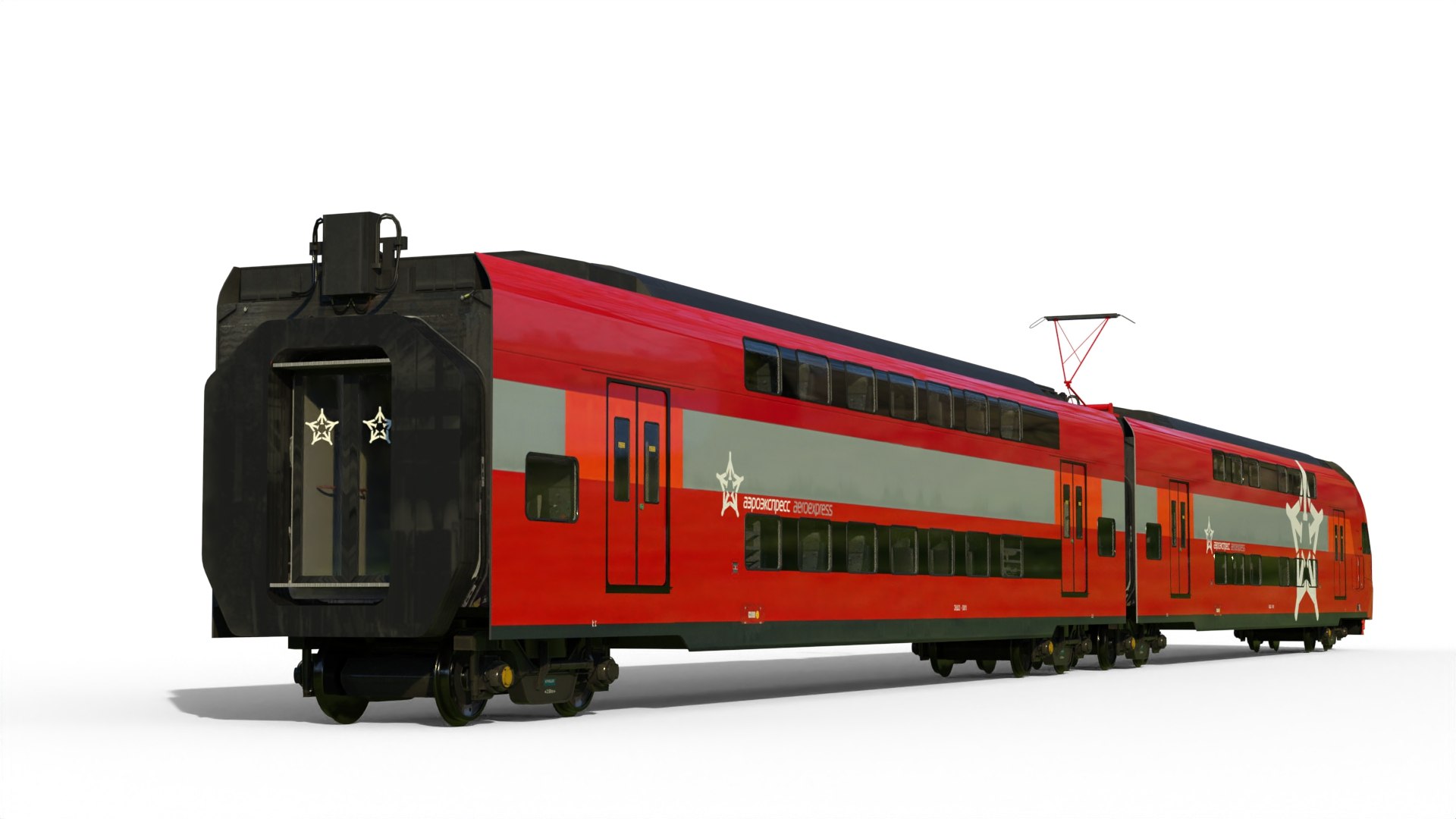 Aeroexpress ESh-2 Stadler KISS Model - TurboSquid 2244529