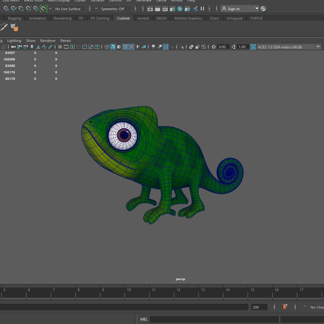 Chameleon Cartoon 02 3D Model - TurboSquid 2223869