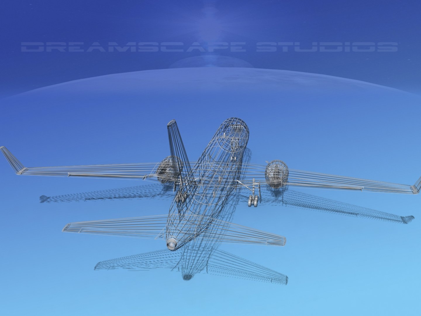 3d dxf airlines boeing 767 767-300