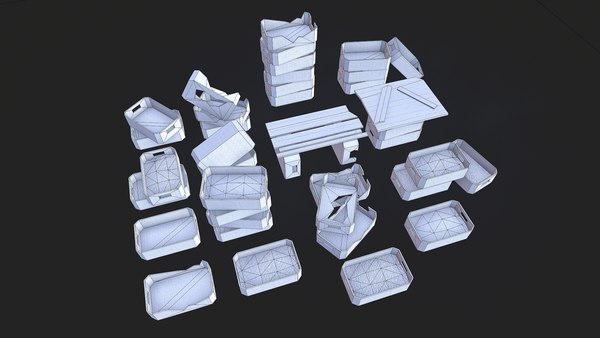 3D Boxes props model - TurboSquid 1782646