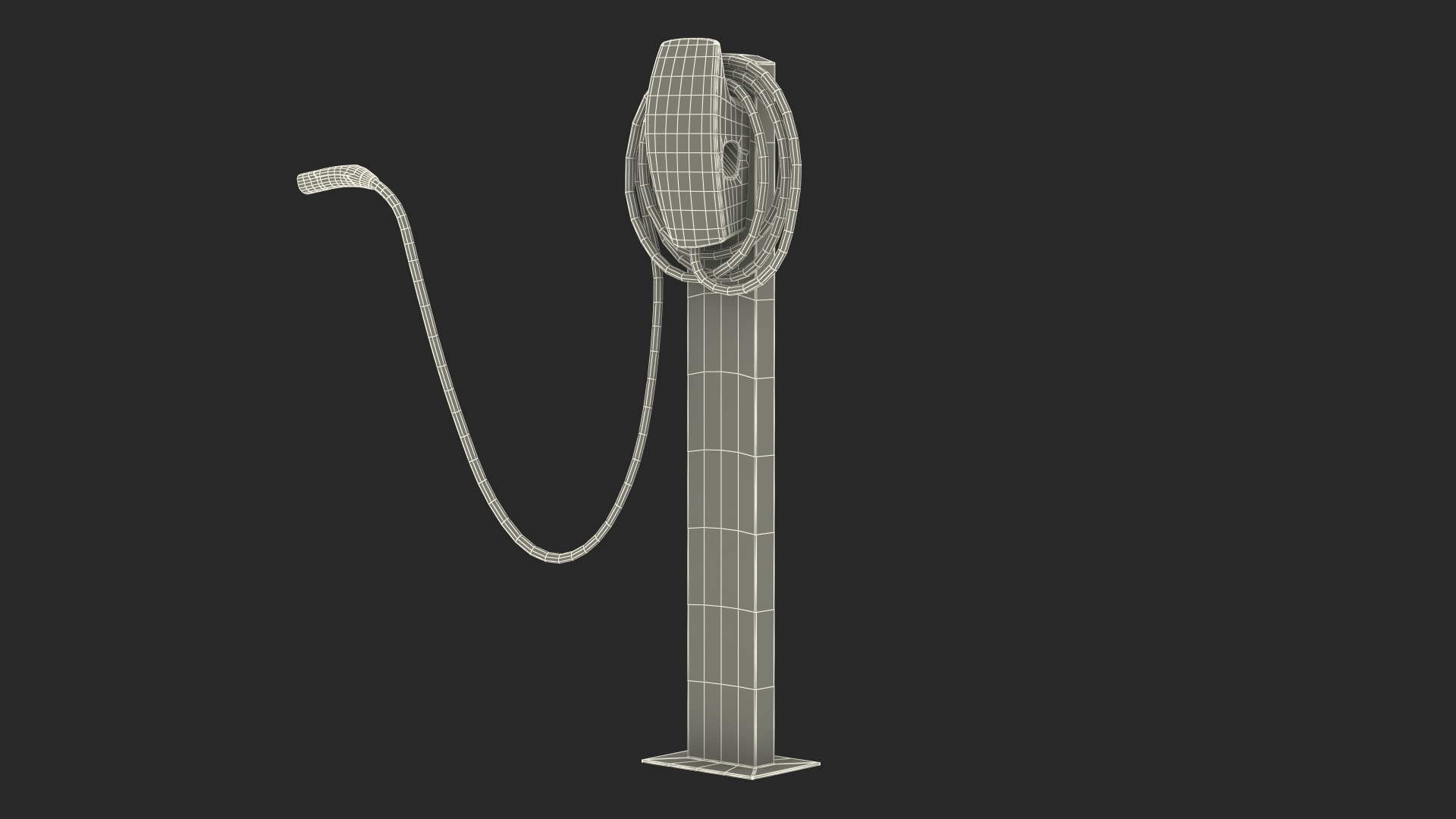 White Electric Vehicle Charging Station On Pedestal 3D - TurboSquid 2154193