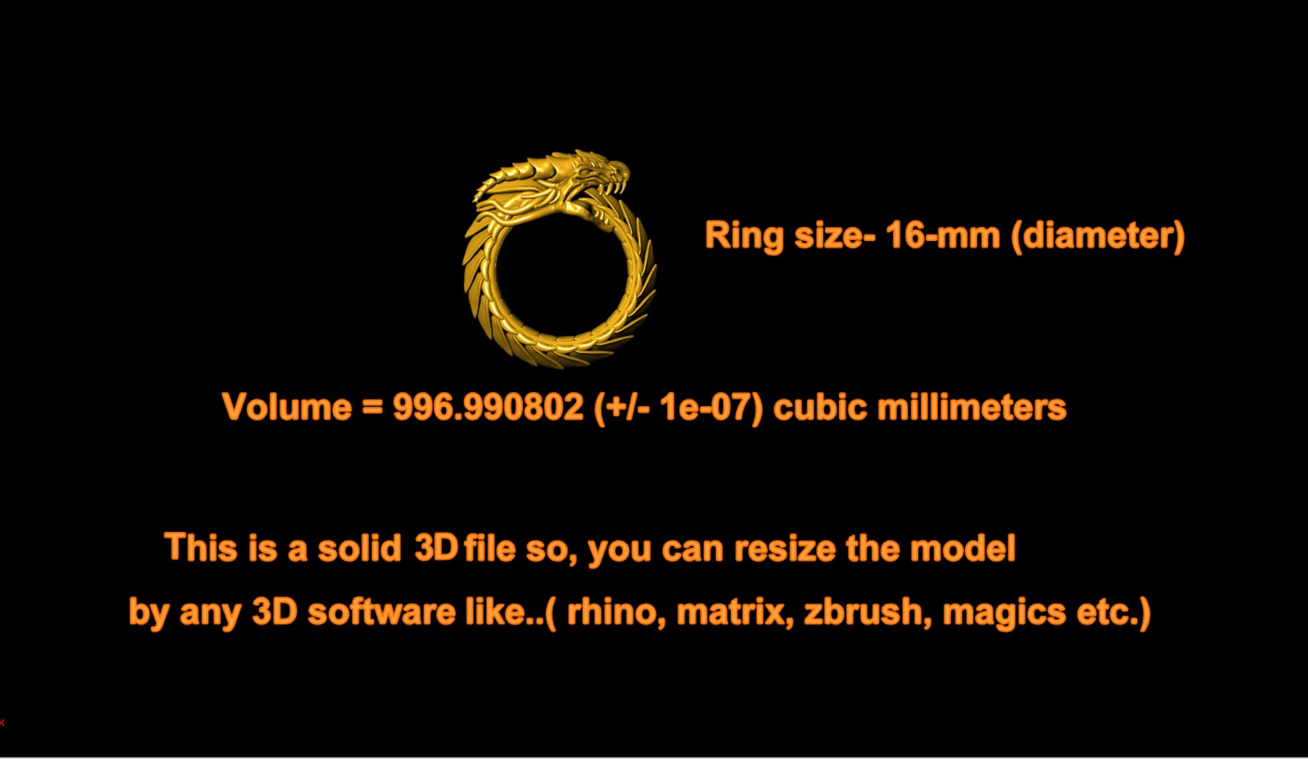 Angry dragon ring 3Dprint model file 3D model - TurboSquid 2110341