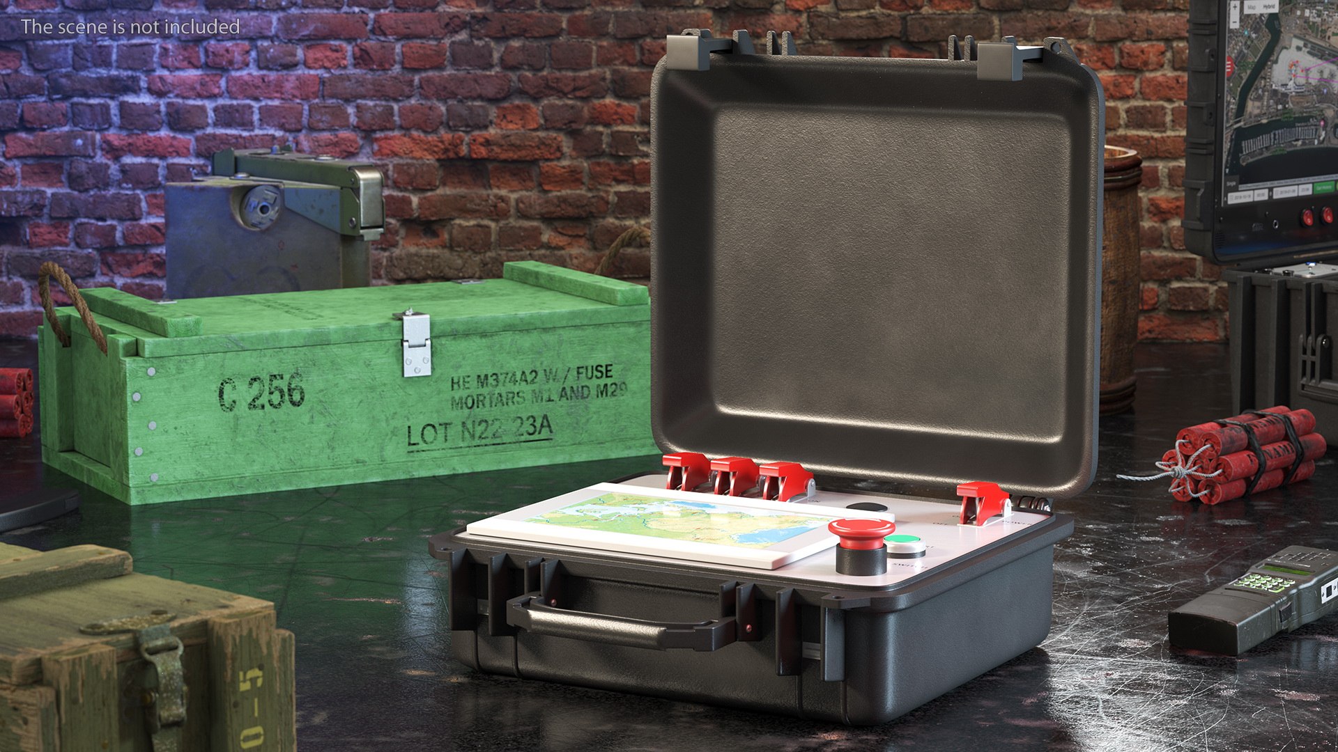 3D Open Nuclear Suitcase Model - TurboSquid 1772270