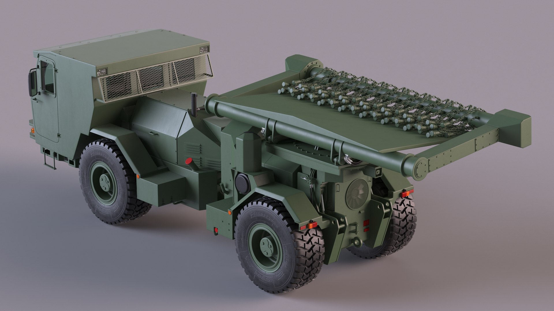 3D Mine Sweeper Vehicle Hydrema 910 Khaki Rigged - TurboSquid 2098622