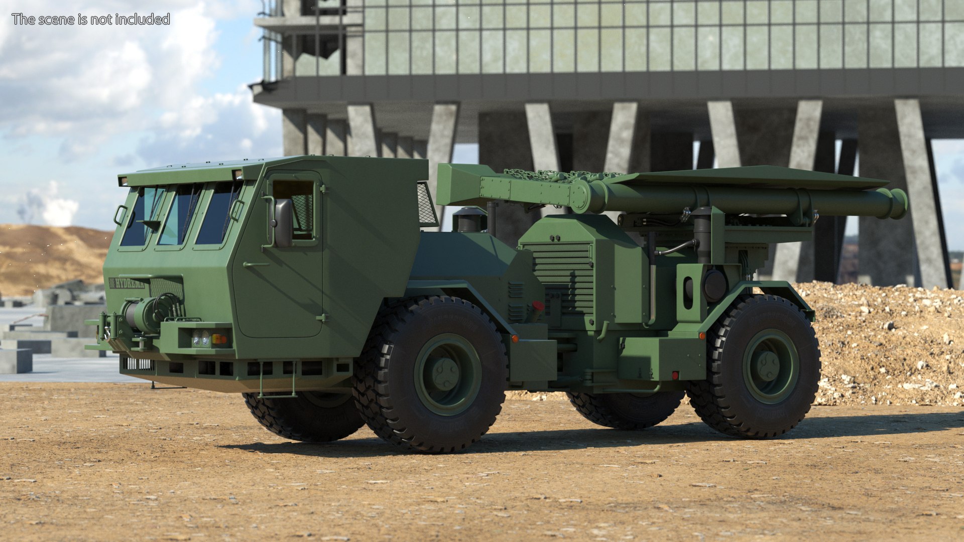3D Mine Sweeper Vehicle Hydrema 910 Khaki Rigged - TurboSquid 2098622