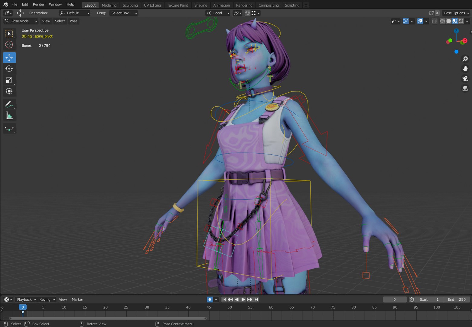 3D Daemon Zombie Girl Model - TurboSquid 1754891