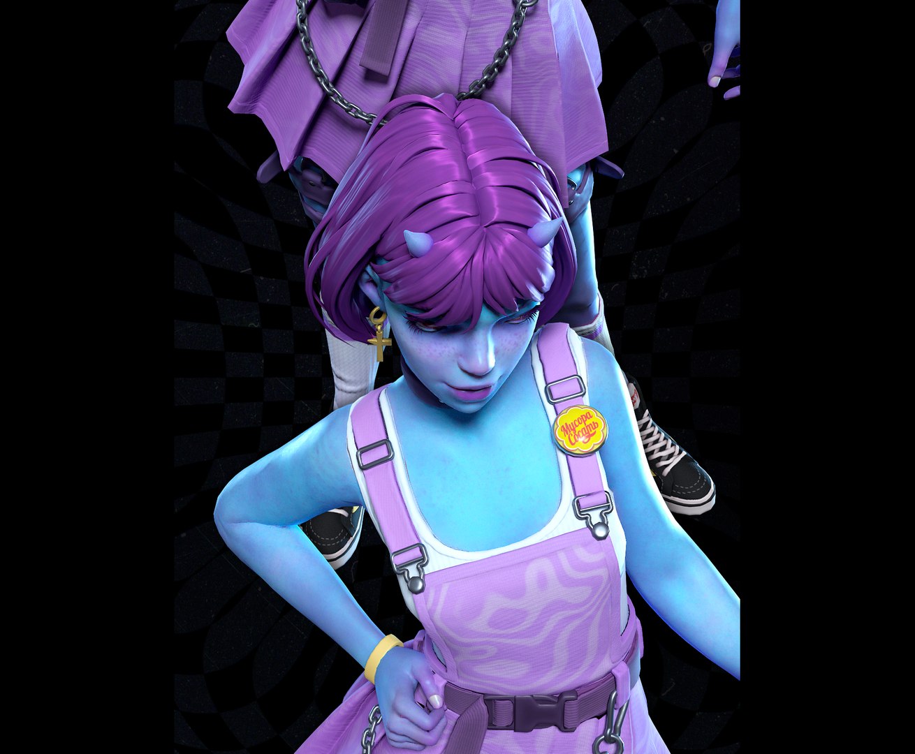 3D Daemon Zombie Girl Model - TurboSquid 1754891
