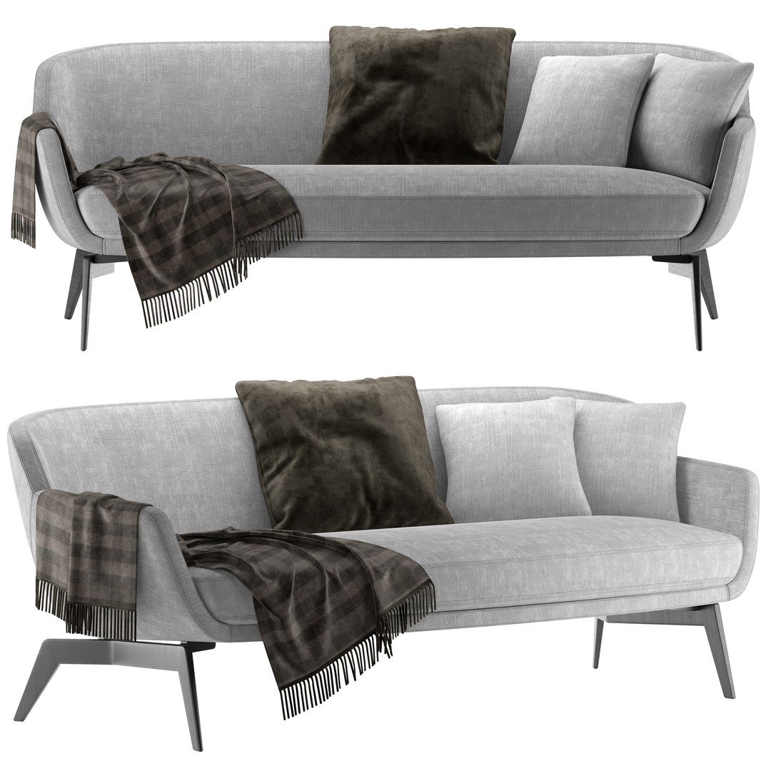 3D sofa Minotti Belt 2021 collection model - TurboSquid 1813240