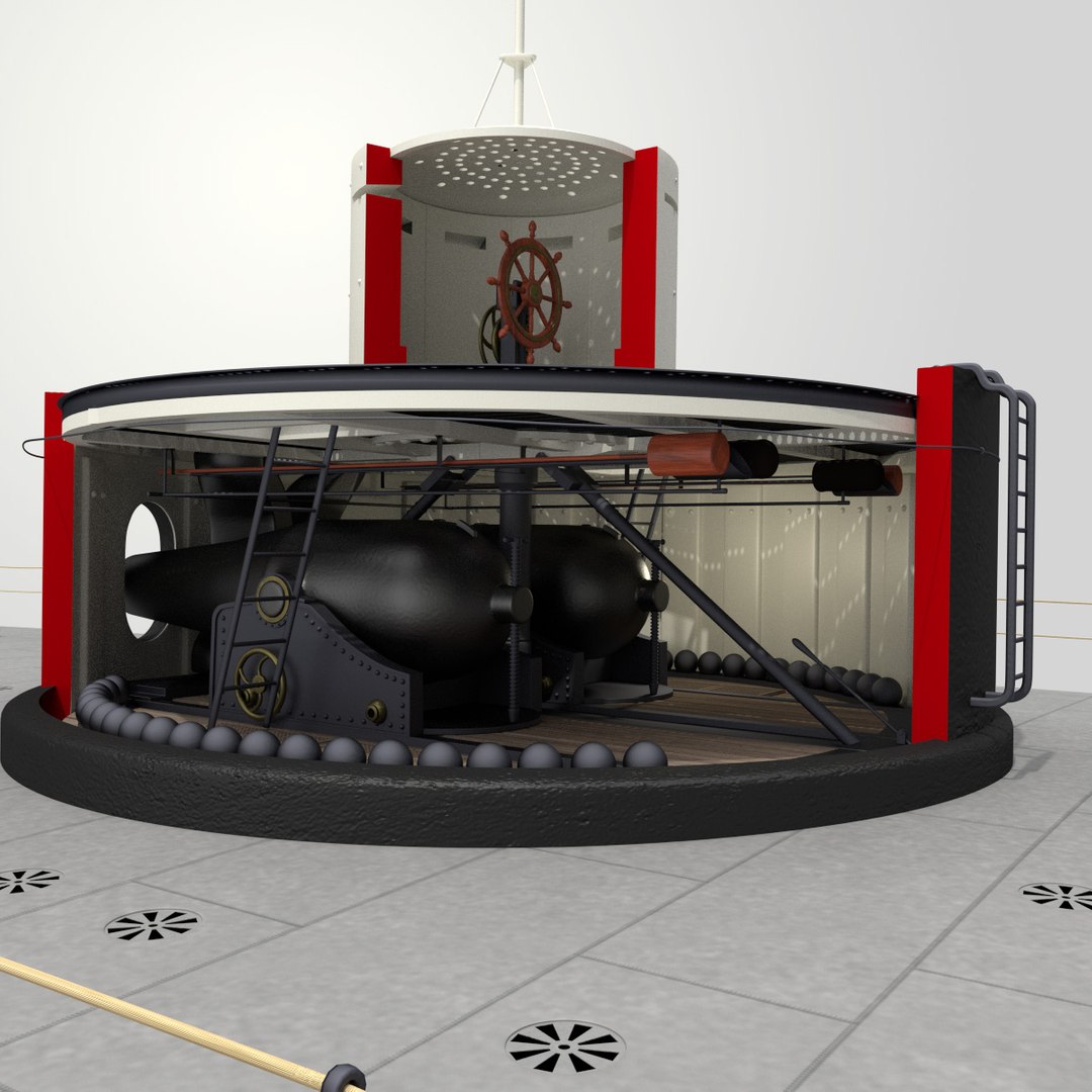 3d Union Monitor Tecumseh Civil War Model