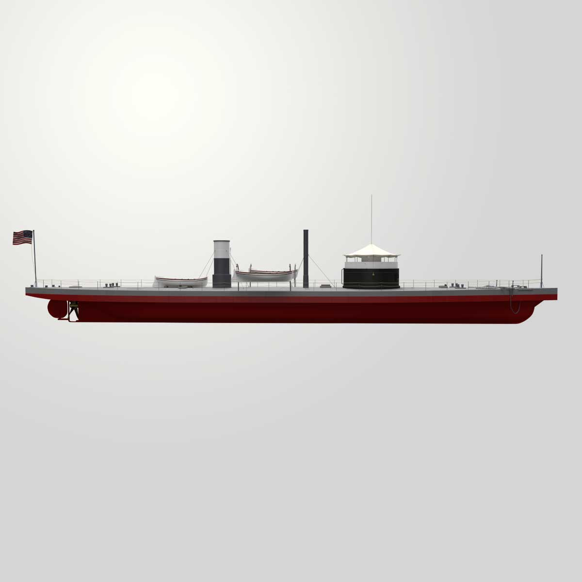 USS Tecumseh - 남북 전쟁 모니터 3D 모델 - TurboSquid 1007438