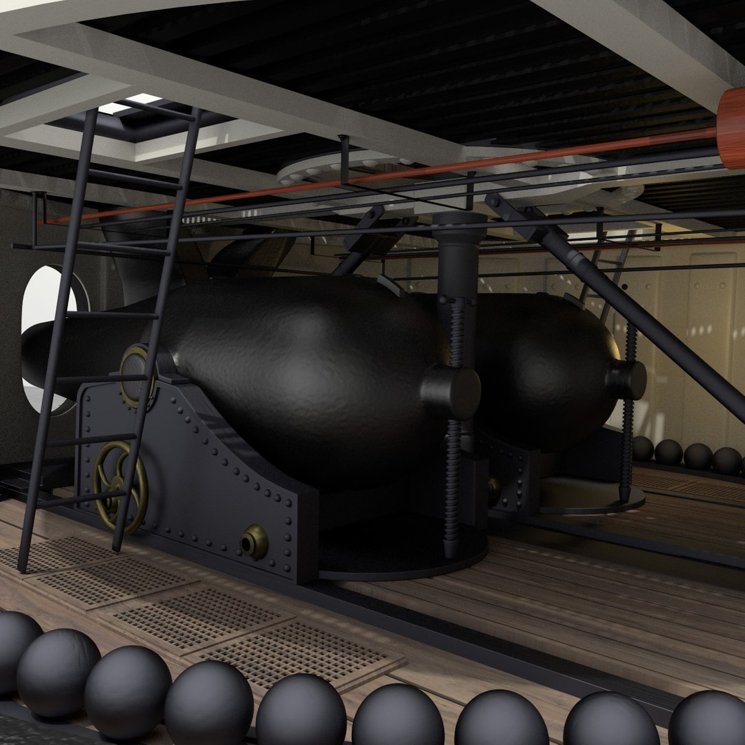 3d Union Monitor Tecumseh Civil War Model