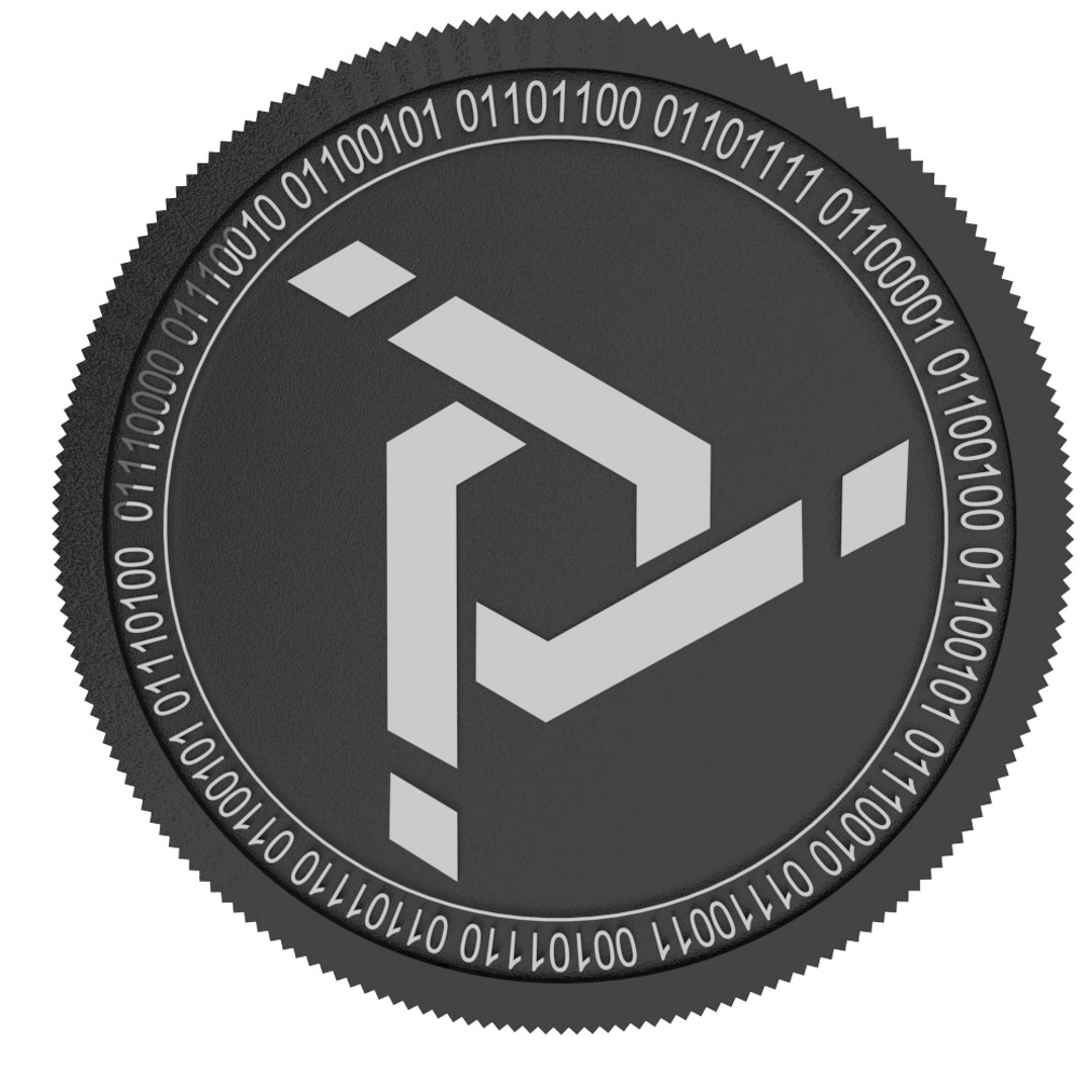 Proton Token Black Coin Model - TurboSquid 1458368