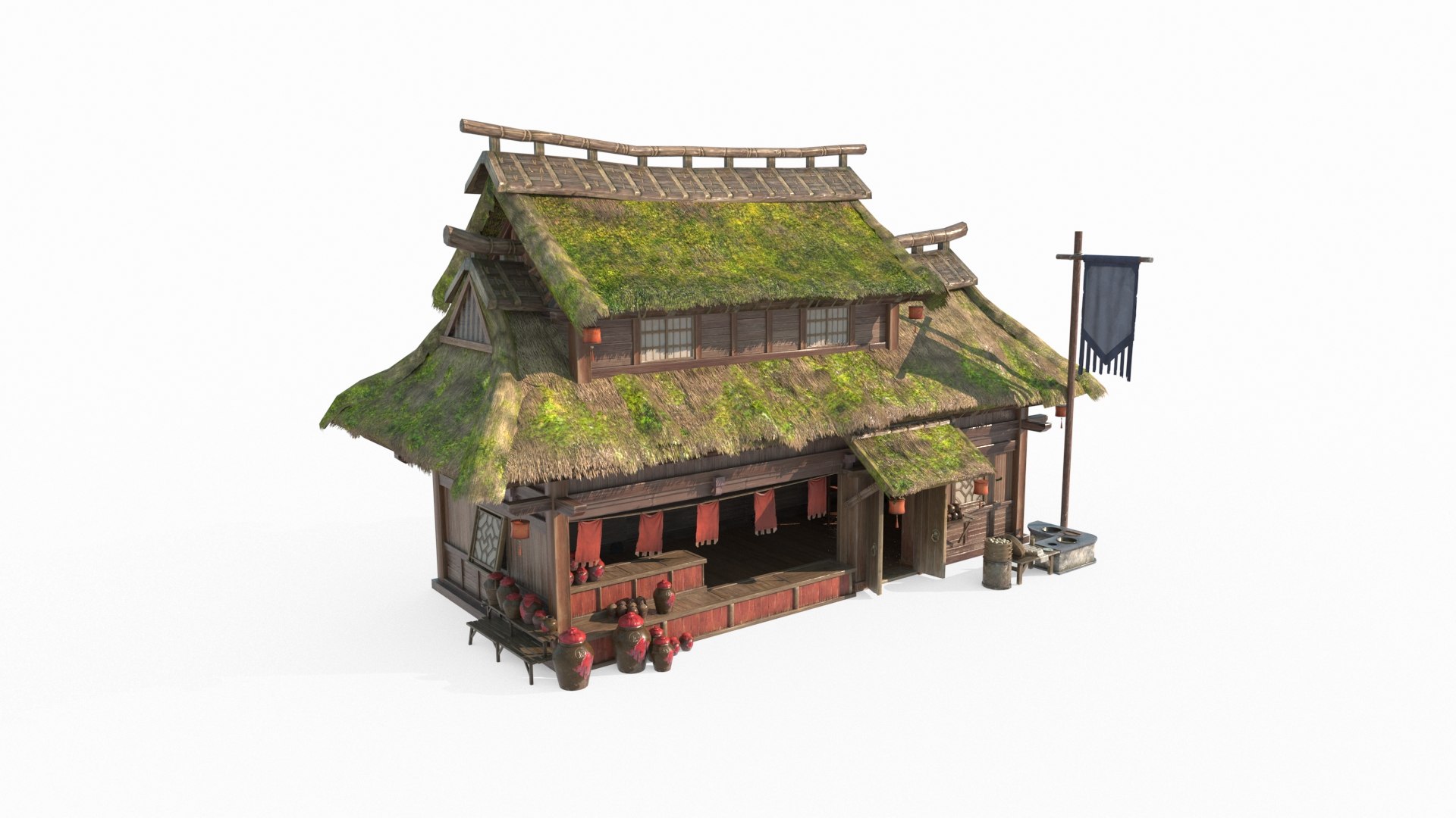 Asian Ancient Architecture Tavern 3D - TurboSquid 2330274