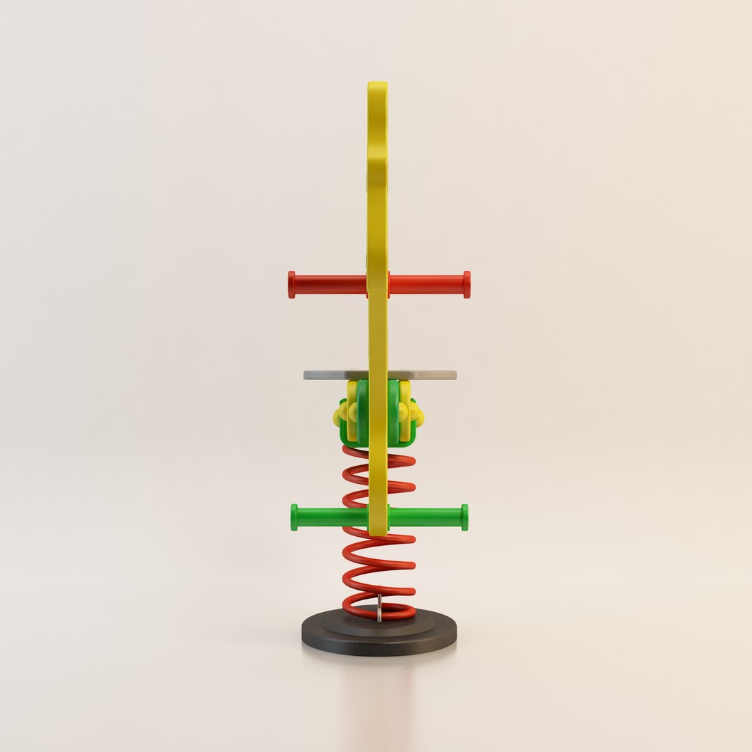 3d Model Giraffe Spring Swing Playground
