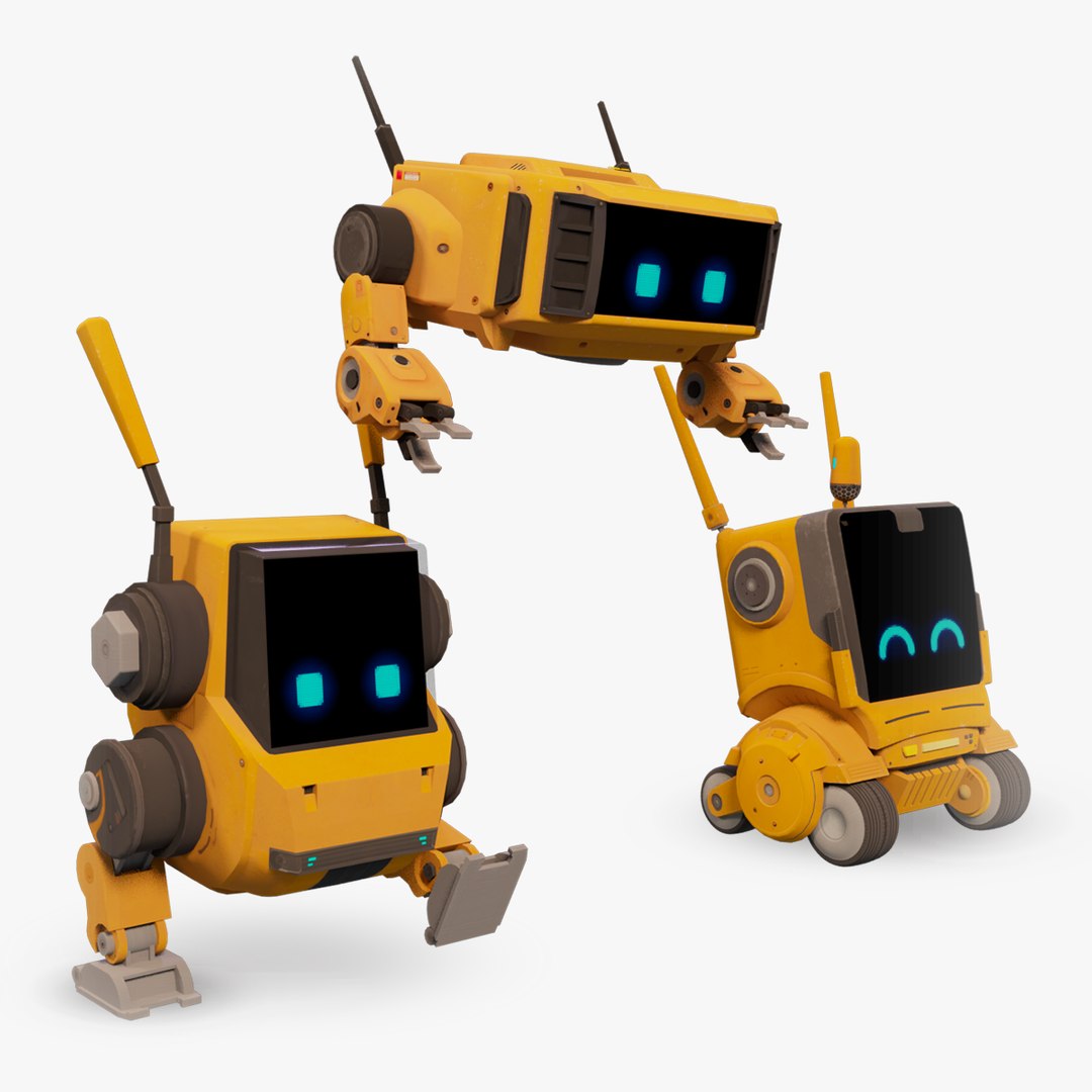 3D Cute Set Of Robots - TurboSquid 2232596