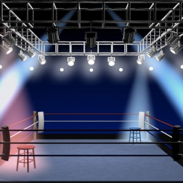 3D 3ds Max box boxing ring