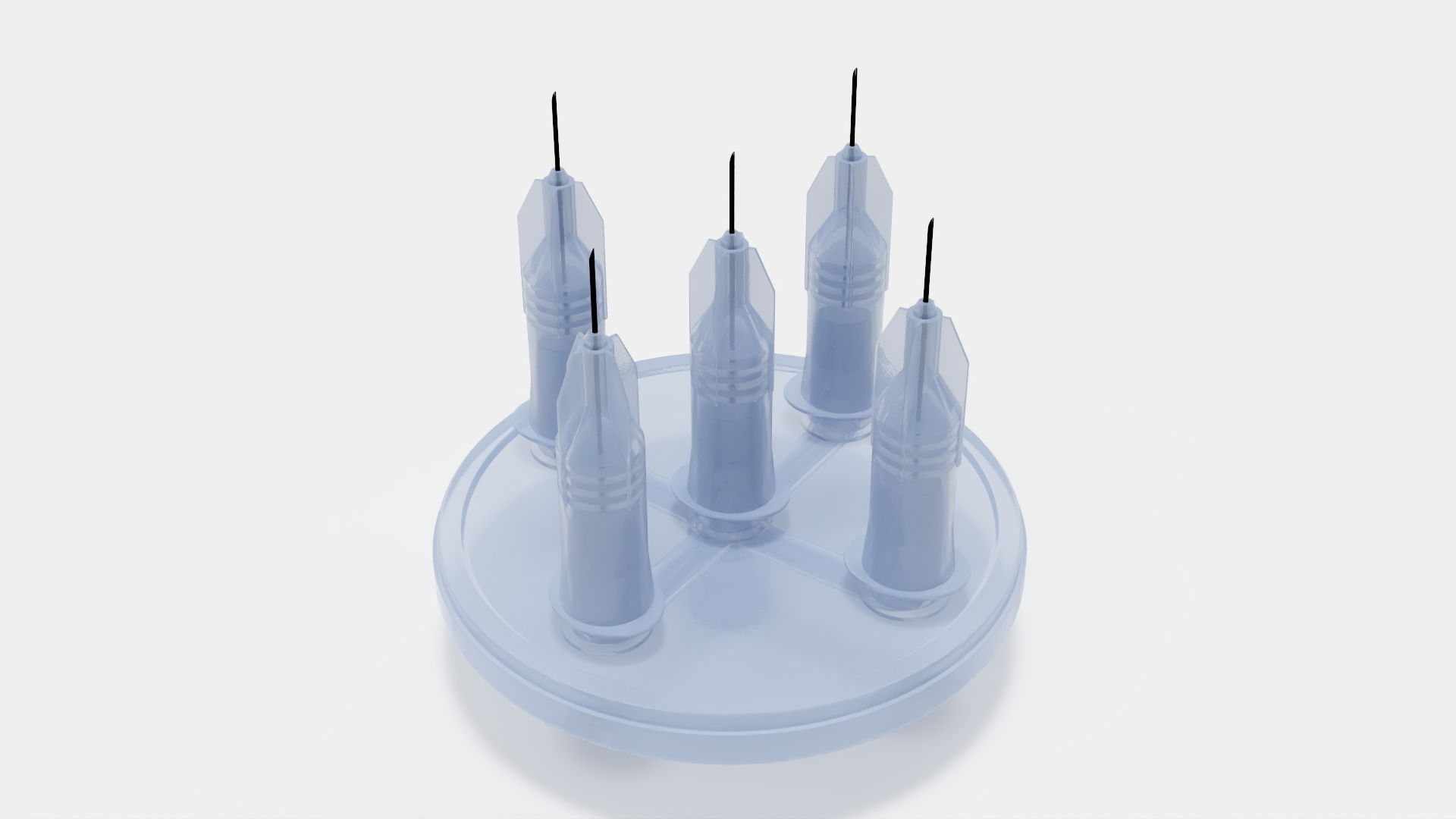 Multi Injector 5 Needles Circular Transparent 3D Model - TurboSquid 2248082