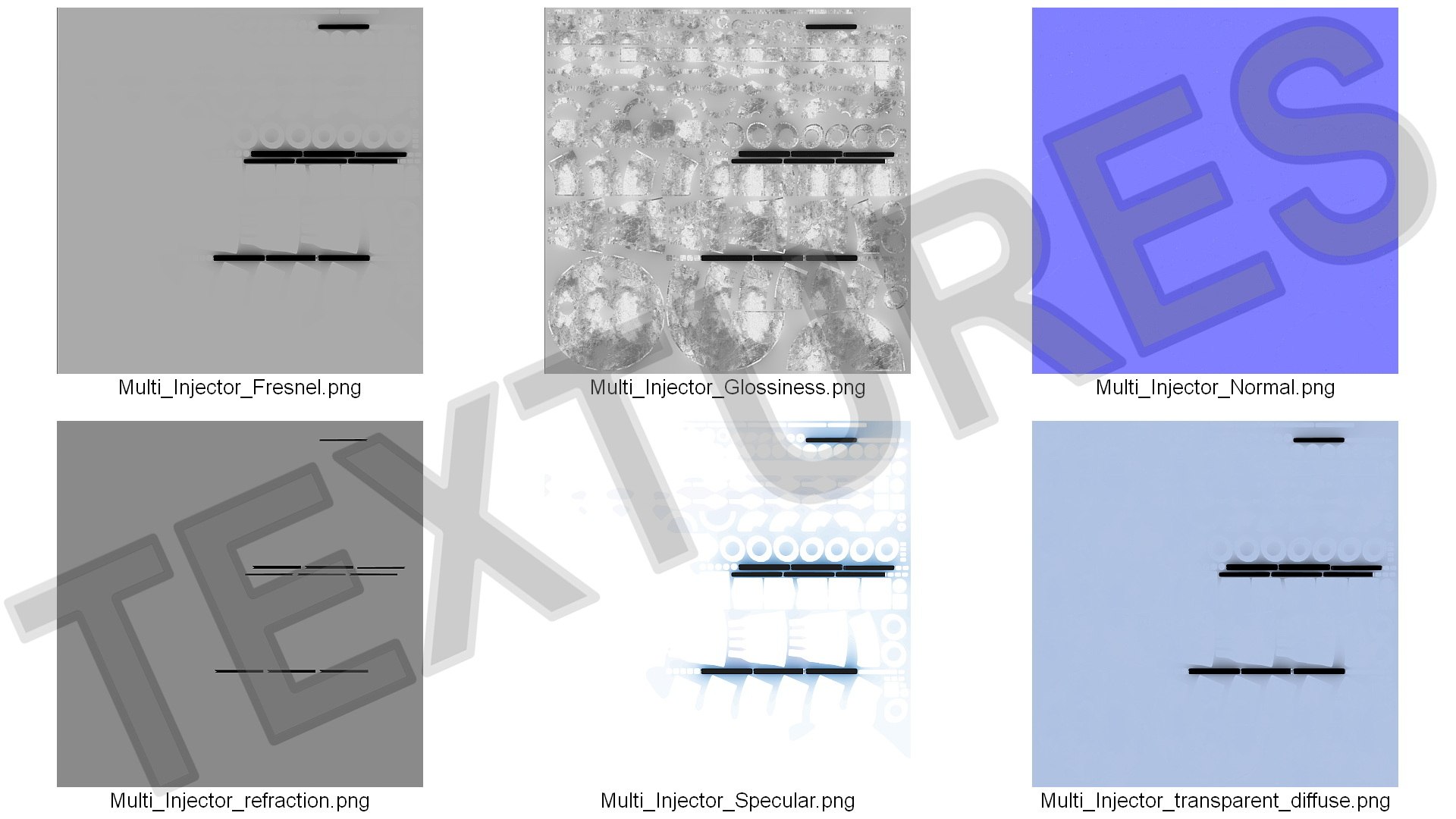 Multi Injector 5 Needles Circular Transparent 3D Model - TurboSquid 2248082