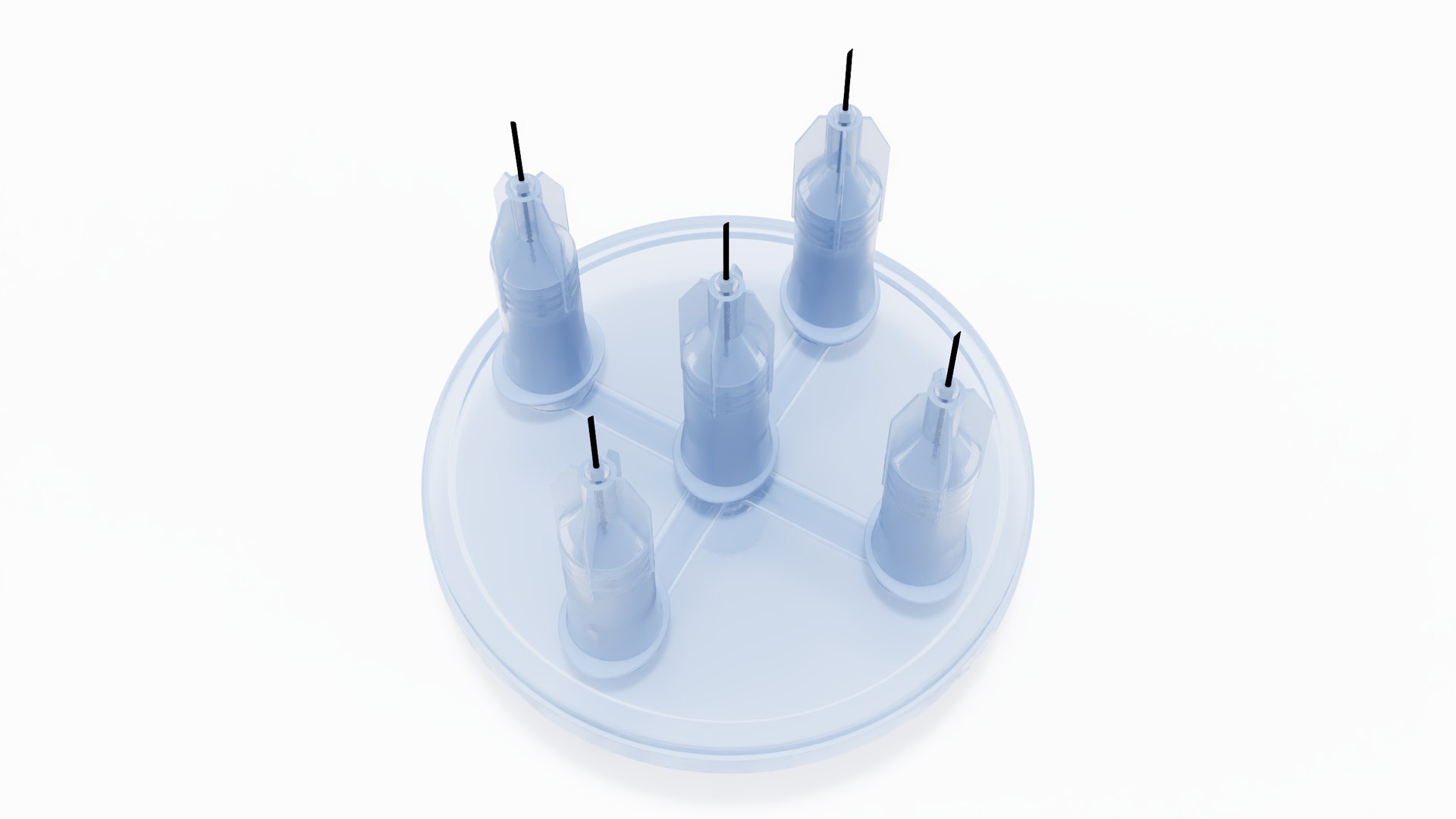 Multi Injector 5 Needles Circular Transparent 3D Model - TurboSquid 2248082