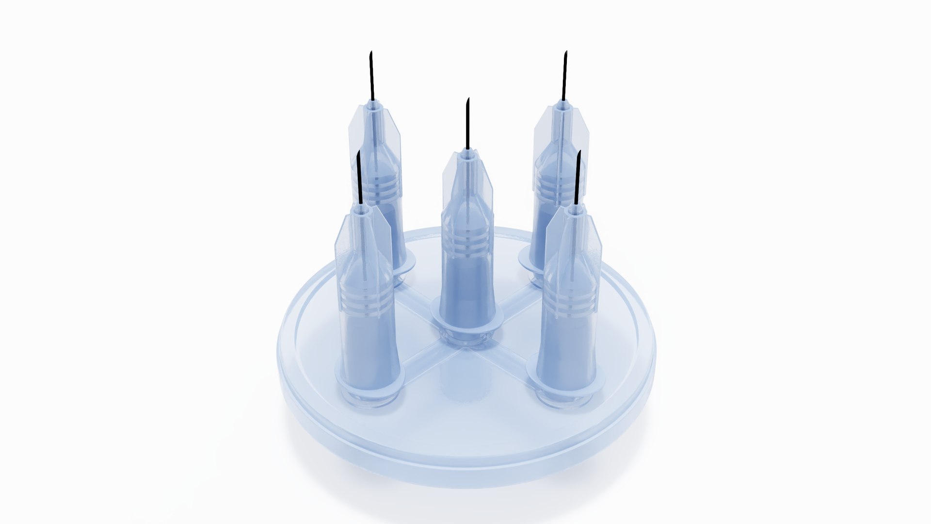 Multi Injector 5 Needles Circular Transparent 3D Model - TurboSquid 2248082
