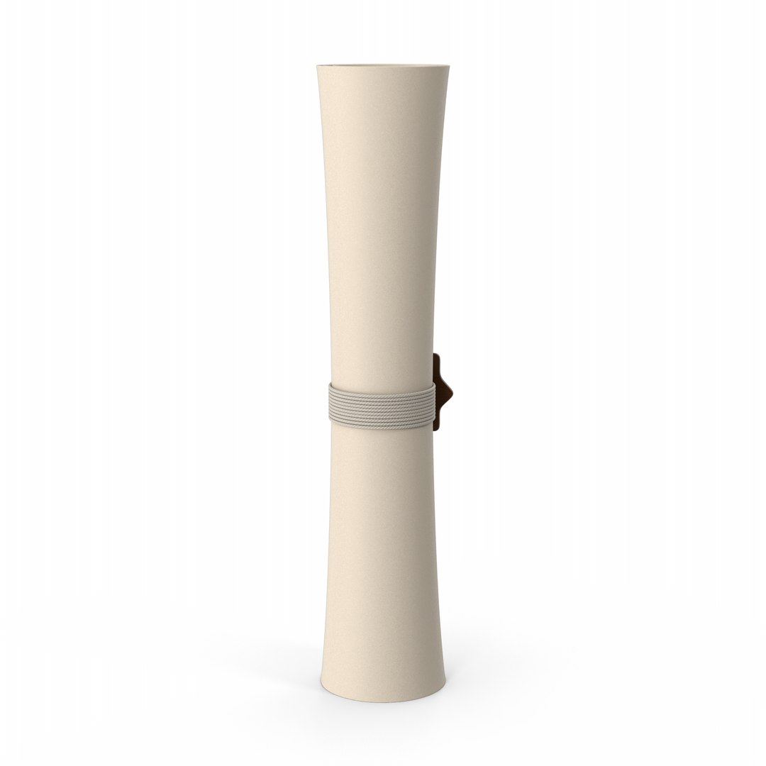 3D Model Scroll Certificate - TurboSquid 2168043