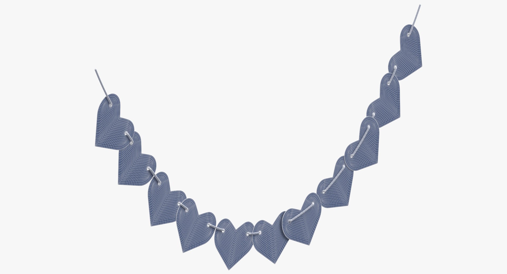 3D Heart Shaped Garland 01 Model - TurboSquid 1346281