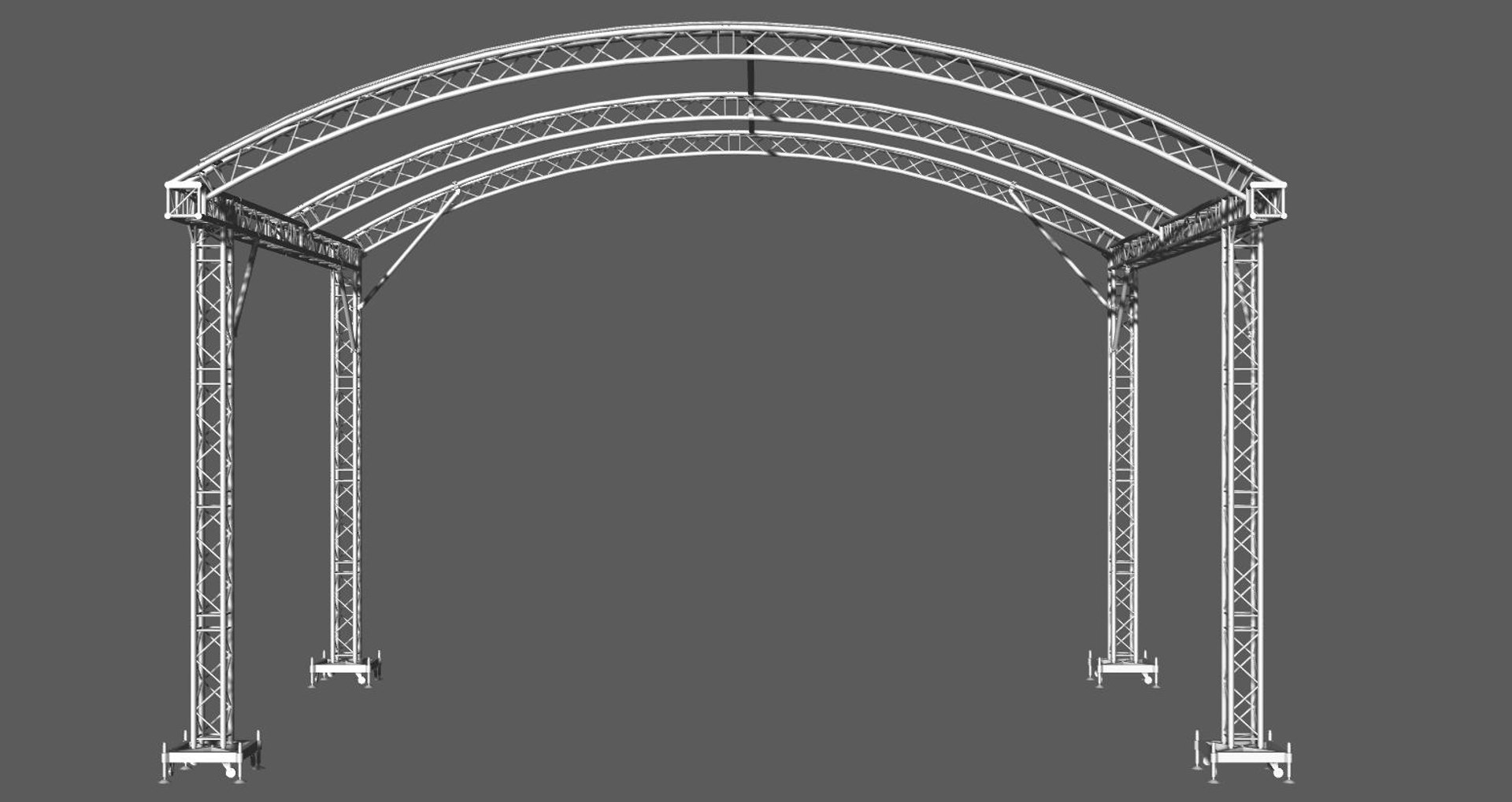 3D Prolyte Arc Roof Trusses Model - TurboSquid 1336645