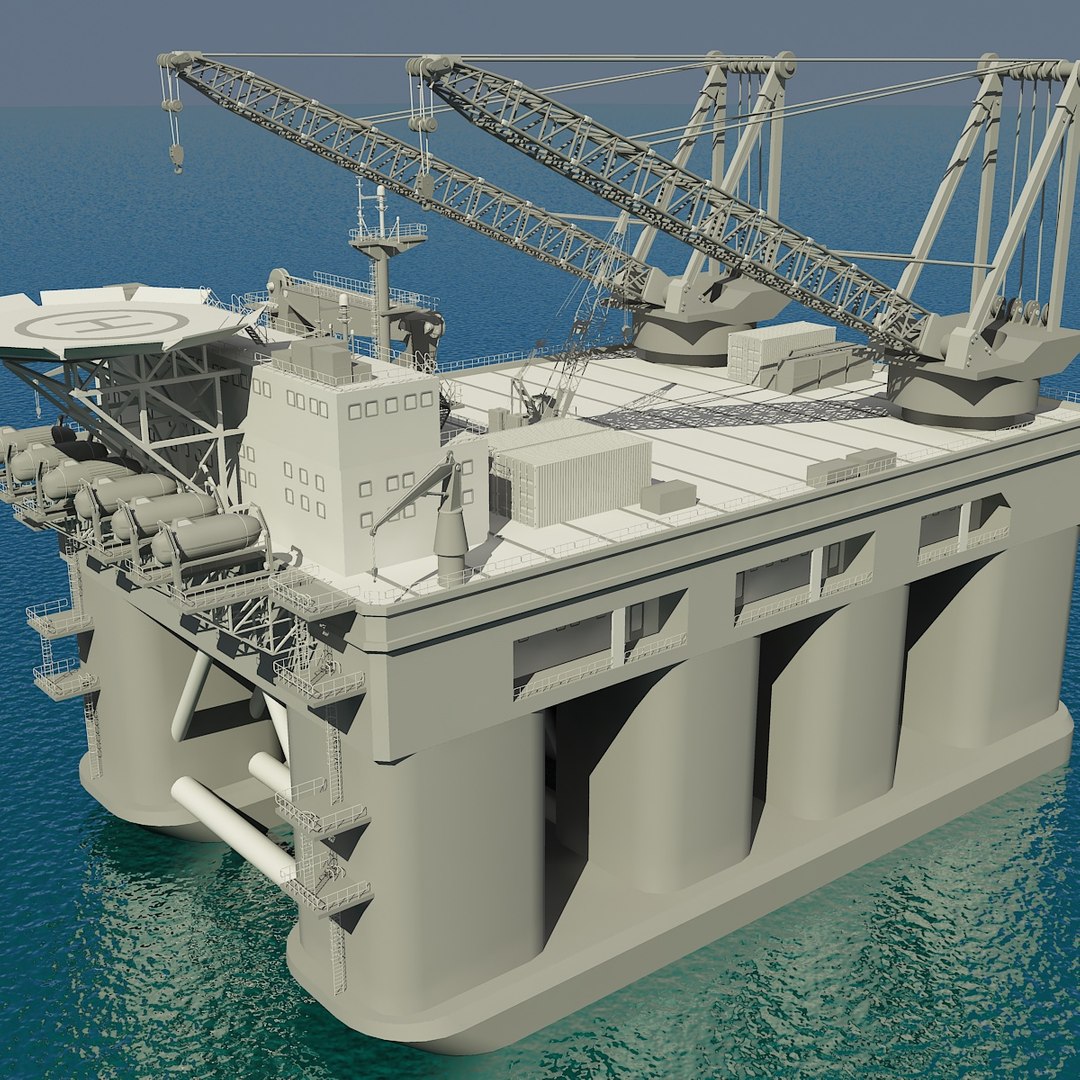 3d Model Floating Crane