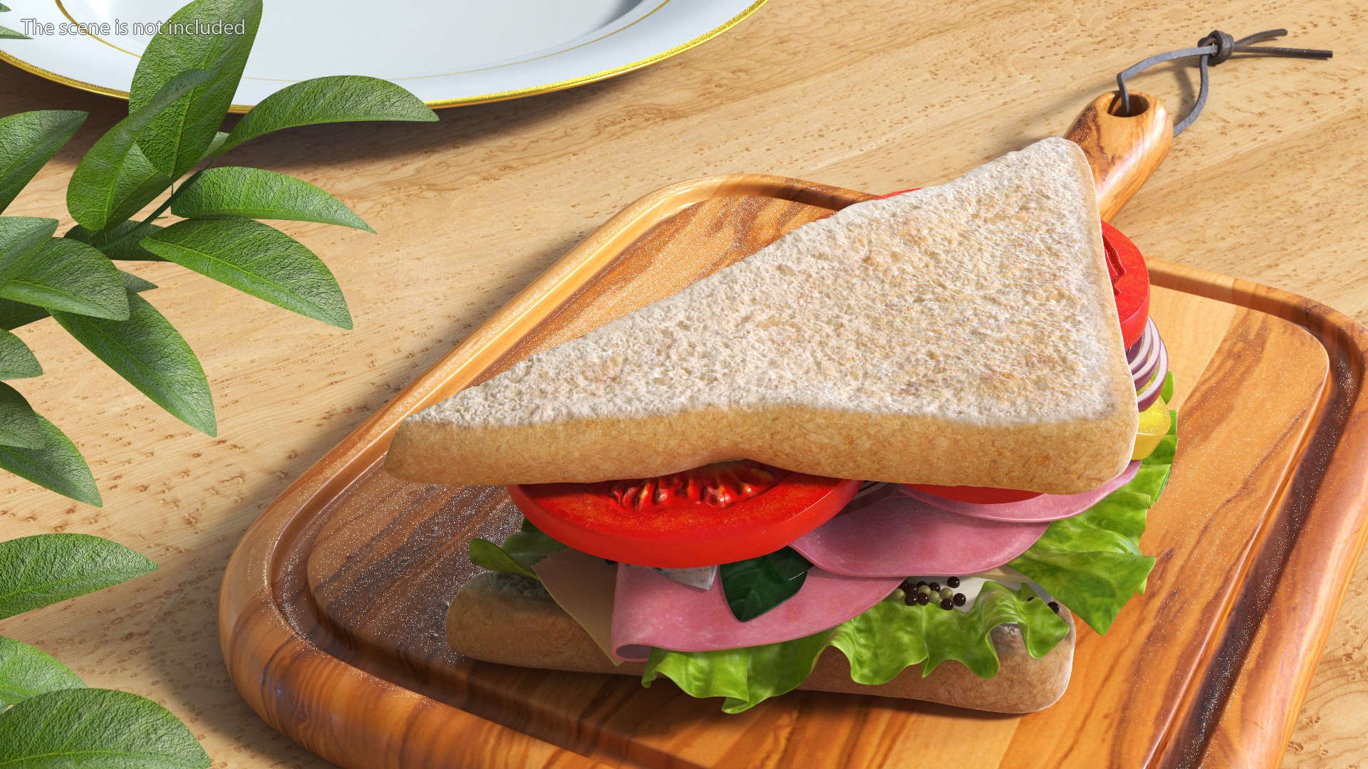 Toasted Home Sandwich Triangle 3D - TurboSquid 2121893