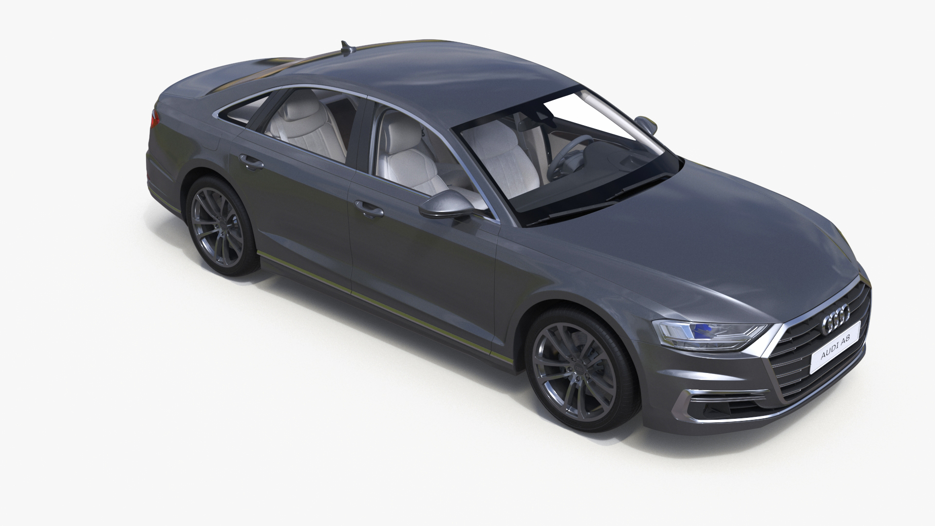 Audi A8 Sedan Gray Rigged For Cinema 4D 3D Model - TurboSquid 2411155