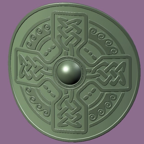decorative celtic shield 3d model