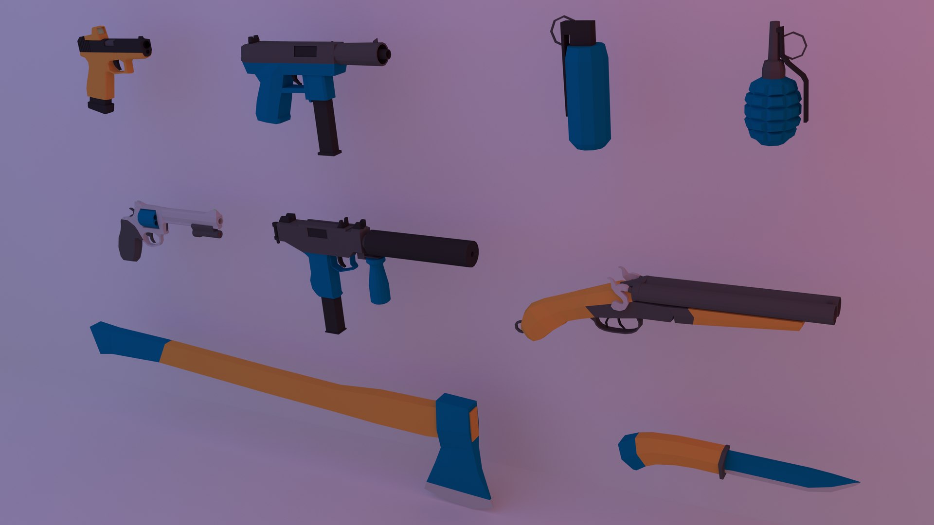Pack Guns - Ak-47 3D Model - TurboSquid 1306540