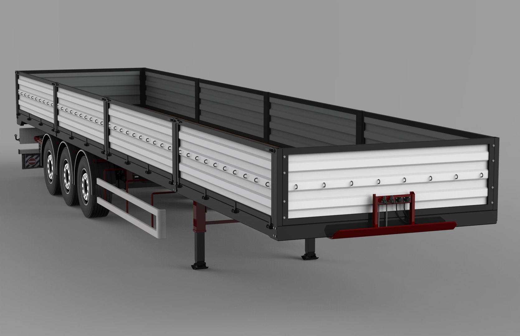 3D Generic Opentop Trailer Model - TurboSquid 2386497