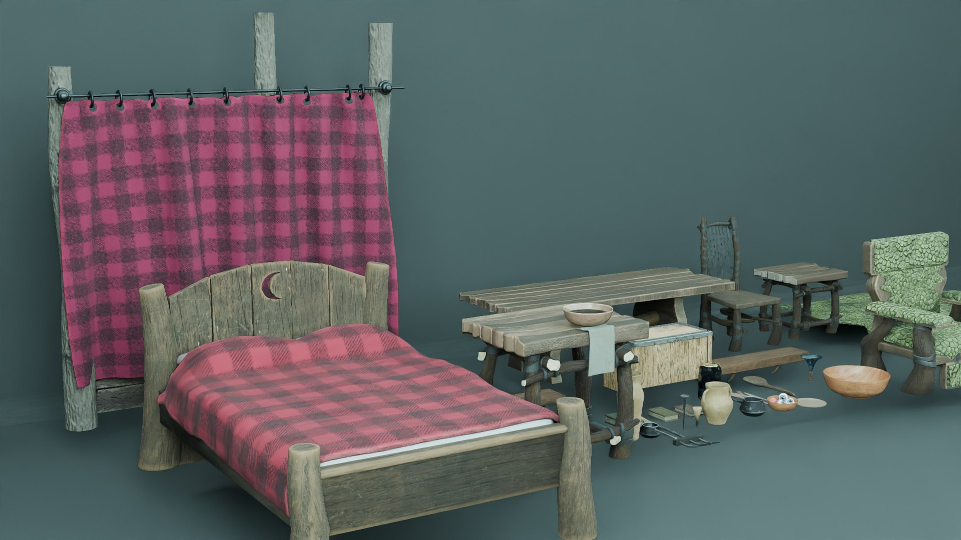 3D Shrek House Props - TurboSquid 2417227