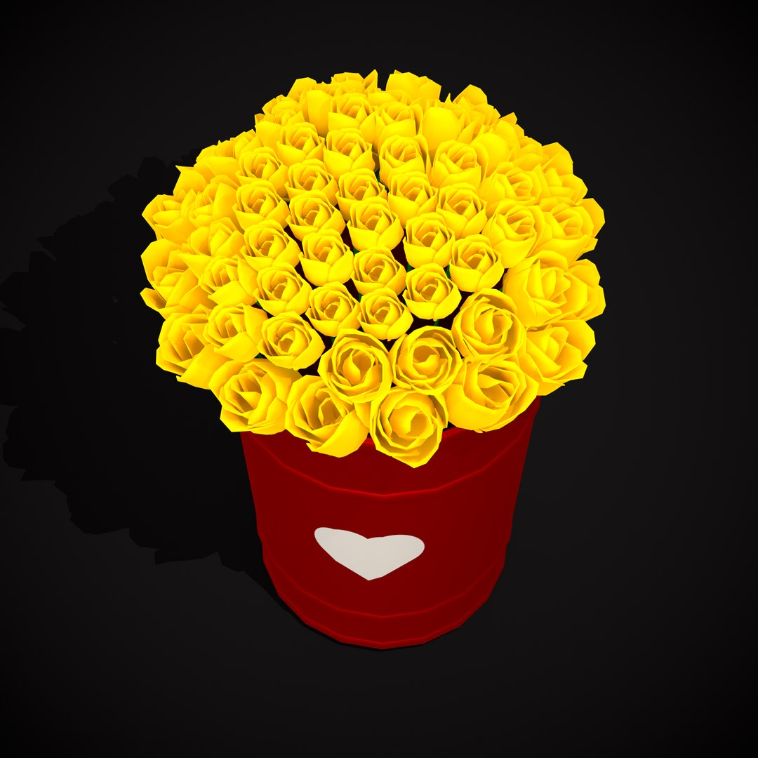 3D Yellow Roses Tin model - TurboSquid 2177173